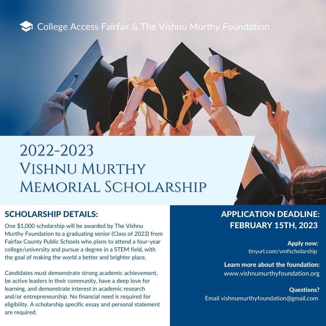 Vishnu Murthy Foundation Scholarship Information – Vishnu Murthy Foundation